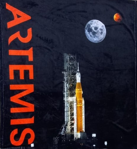 Artemis I on Crawler Plush Blanket 50 inches by 60 inches – myNASAstore