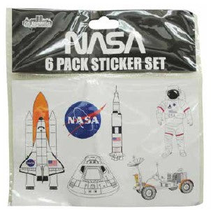 Sticker Set With Shuttle Orion Saturn Rocket Lander Astronaut NASA Vec ...