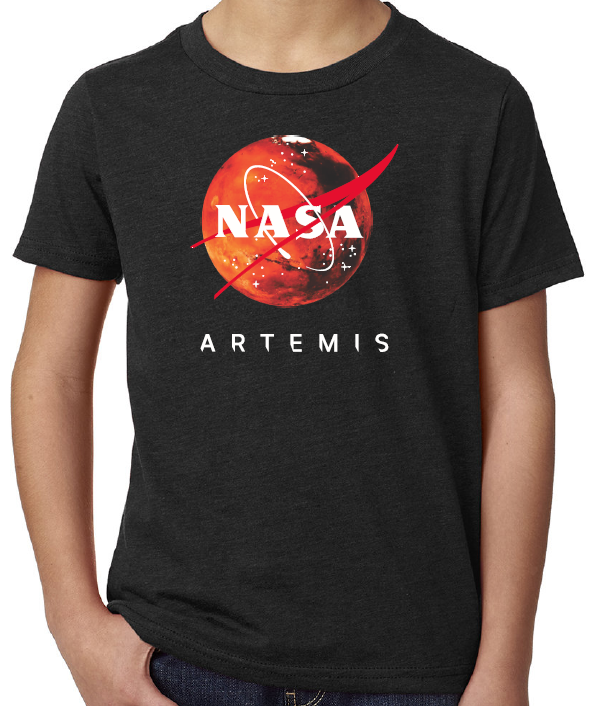 Mars NASA Logo Artemis T-Shirt (Youth Sizes Available) – myNASAstore